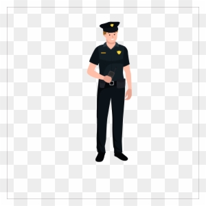 Police Officer Security Guard Illustration - Angry Security Guard ...