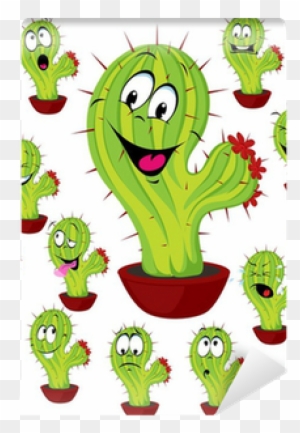 Cactus Plant Vector Illustration With Many Facial Expression - Cactus ...