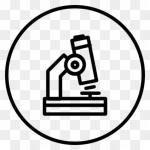 Microscope Outline In A Circle Vector - Microscope Outline - Free ...