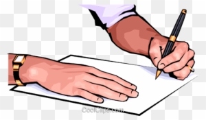 Hands Writing Royalty Free Vector Clip Art Illustration - Person ...