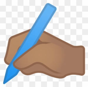 Writing Hand Medium Skin Tone Icon - Emoji Writing Png - Free ...
