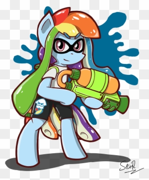 Inkling Rainbow Dash The Splatoon Global Test-fire - Rainbow Dash ...
