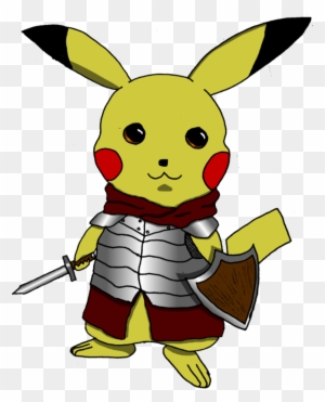 Knight Pikachu By Blood-reven - Cartoon - Free Transparent PNG Clipart ...