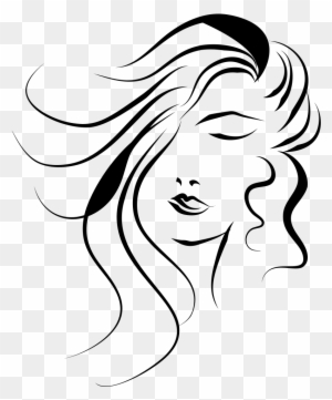 Woman's Face Line Art - Vector Woman Face Png - Free Transparent PNG ...