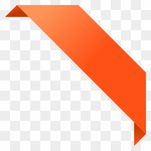 Corner Ribbon02 Orange Vector Data - Corner Tag Icon - Free Transparent ...