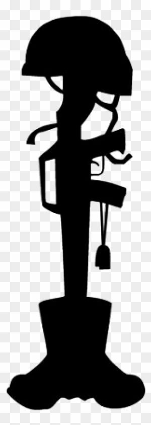 Gallery For Soldier Kneeling At Cross - Fallen Soldier Silhouette ...