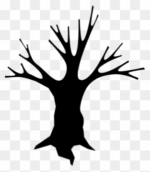 Spooky Tree Clipart Outline - Cartoon Tree Scary - Free Transparent PNG ...
