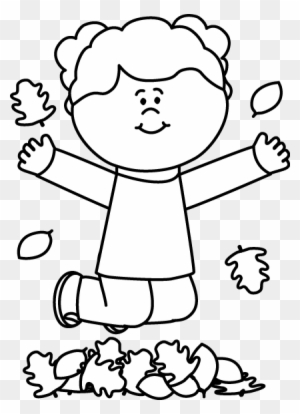 Kids Jumping Clipart Black And White