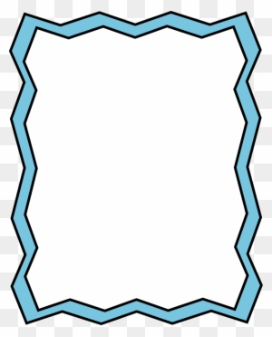 Full Page Blue Zig Zag Frame - Word - Free Transparent PNG Clipart ...