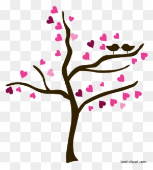 Love Birds On A Tree, Free Valentine Clip Art - Wedding - Free ...