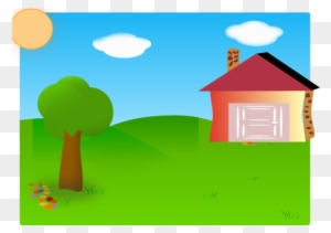 House With Backyard Cartoon - Free Transparent PNG Clipart Images Download
