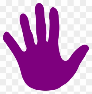 Purple Hand Print Art