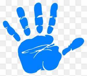 Handprint Clipart - Blue Hand Clipart - Free Transparent PNG Clipart ...