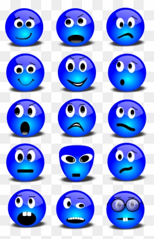 Thank You Smiley Face Blue