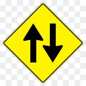 Two Way Road Sign - Free Transparent PNG Clipart Images Download