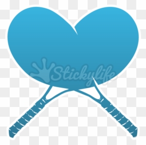 Tennis Racket Decal - Heart - Free Transparent PNG Clipart Images Download