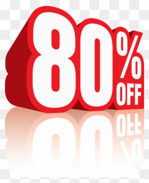 80 Percent Off Discount Sale Icon - Bullguard Premium Protection - 3 ...