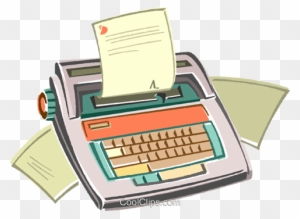 Electric Typewriter Royalty Free Vector Clip Art Illustration ...
