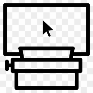 Typewriter With Screen Icon - Type Writer Png Icon - Free Transparent ...