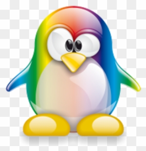 Tux Badge Orange - Linux Tux Icon - Free Transparent PNG Clipart Images ...