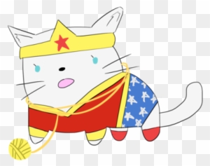 Wonder Cat Weather Proof Glossy Sticker - Cartoon - Free Transparent ...