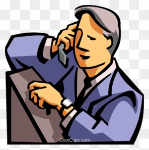 Man Looking At Phone Cartoon Vector - Man With Phone Vector Png - Full ...