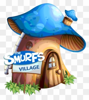 Smurf Village Mushroom House Clipart - Smurfs House - Free Transparent ...