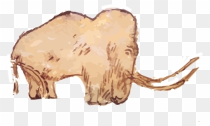 Illustration Of A Caveman Family Riding A Wooly Mammoth - Woolly ...