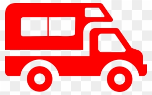Red Van Big Transport Vehicle Png Image - Aire De Camping Car - Free ...