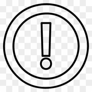 Exclamation Warning Sign In A Circle Outline Vector - Circle In A ...