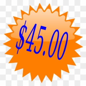 $45 Red Star Price Tag Clip Art - Price Tag Png Icon - Free Transparent ...