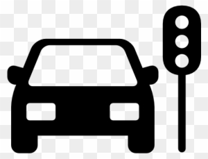 Car Stopped Traffic Lights Free Icon - Traffic Light Car Icon - Free ...