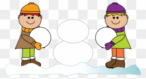 Boys Building A Snowman Clip Art - Building A Snowman Clipart - Free ...