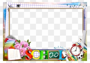 Colorful Picture Frame School Pictures - Frame For School Png - Free ...