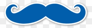 Mustache Blue - Novembro Azul Bigode Png - Free Transparent PNG Clipart ...