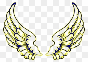 How To Set Use Blue And Yellow Wings Svg Vector - Angel Wings Coloring ...