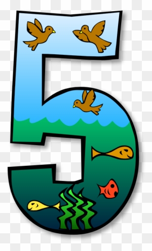 Creation Day 5 Number Clip Art K7vd6e Clipart - Creation Story Day 5 ...