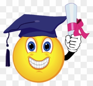 Graduation Ceremony Smiley Emoticon Clip Art - Smiley Face With ...