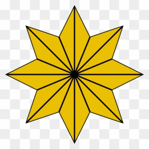 Eight-pointed Star 16 Radial Lines - 8 Pointed Star Png - Free ...