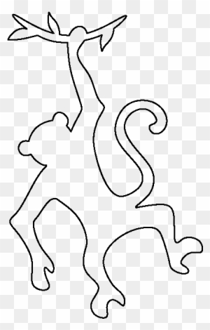 Use The Printable Outline For Crafts - Outline Of A Monkey - Free ...