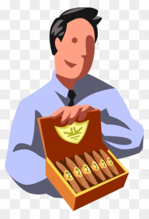 Vector Illustration Of Generous Businessman Offers - Illustration ...