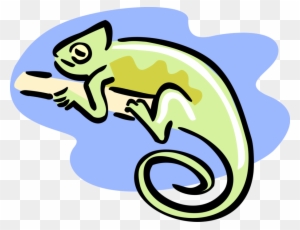 Vector Illustration Of Chameleon Reptile Lizard On - Paint - Free ...