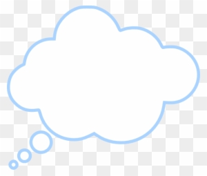 Bubble Cloud Shape Cliparts - Thought Bubble With Black Background ...