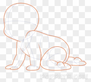 How To Draw A Baby Crawling Pop Path - Cartoon - Free Transparent PNG ...