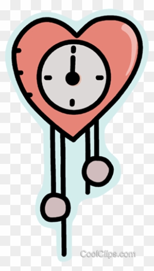 Valentines Day Clock Royalty Free Vector Clip Art Illustration ...