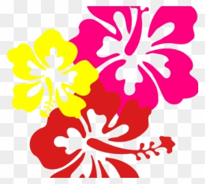 Hawaiian Flower Clip Art Three Flowers - Hibiscus Clip Art - Free ...