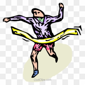 Runner Winning A Race Royalty Free Vector Clip Art - Runner Winning A ...