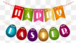 Happy Easter Banner Clip Art, Transparent PNG Clipart Images Free ...