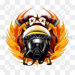 Fire Fighter Emblem Production Ready Artwork For T-shirt - Fire ...
