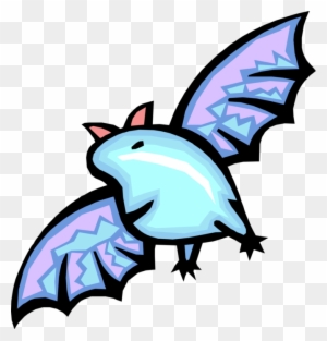Vector Illustration Of Colorful Vampire Bat In Flight - Vector ...